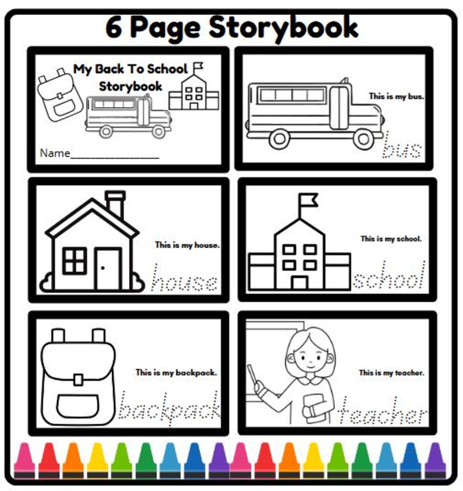 Back to School Simple Crafts No-prep Preschool and Kindergarten ...