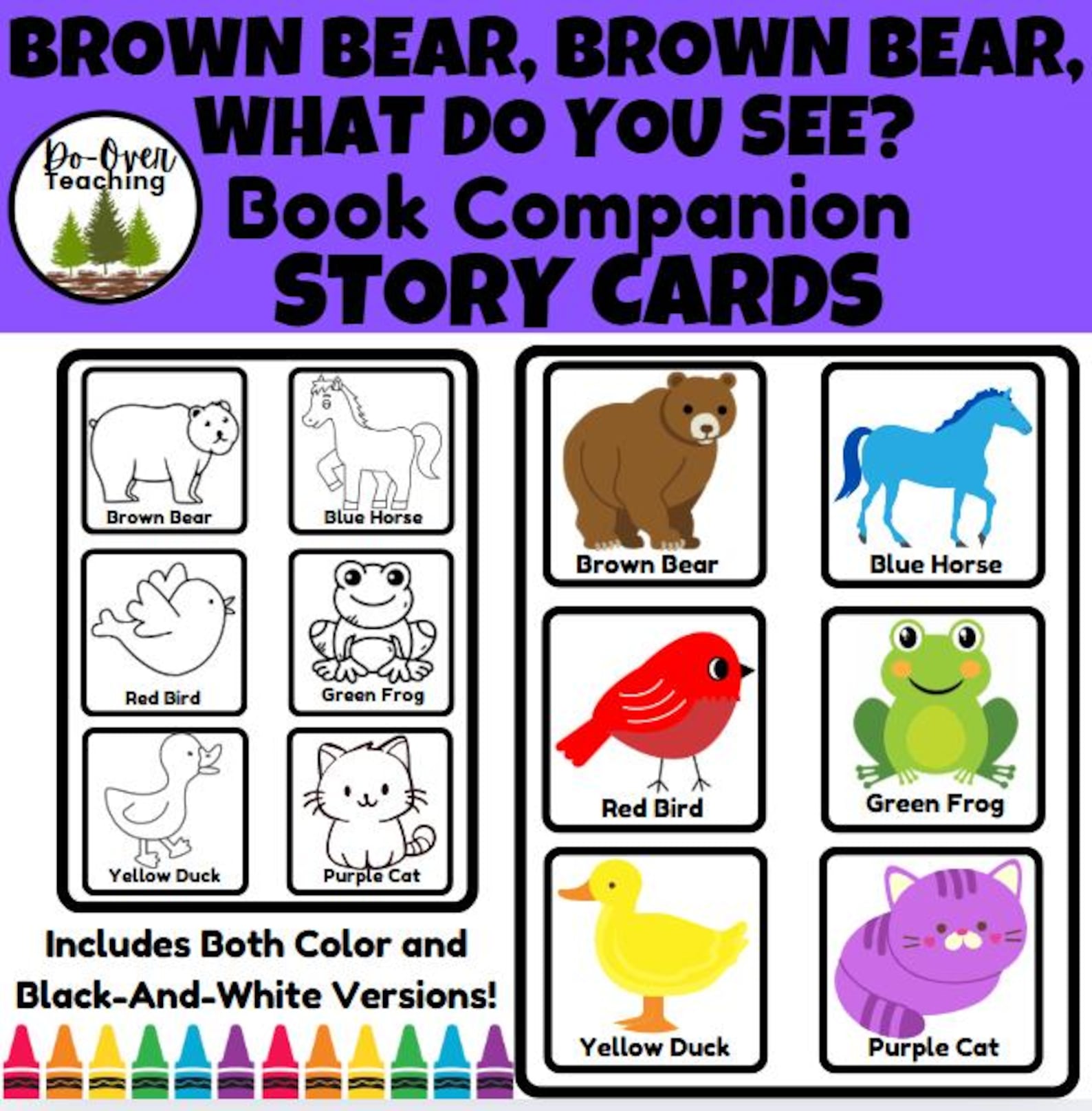 Brown Bear, Brown Bear, What Do You See? Story Cards & No-prep Craft ...