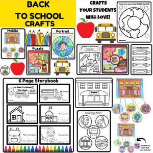 Back to School Simple Crafts No-prep Preschool and Kindergarten ...