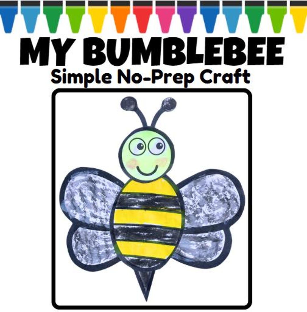 Cut and Paste Bumblebee Simple Craft and Dot Marker and Coloring Page ...