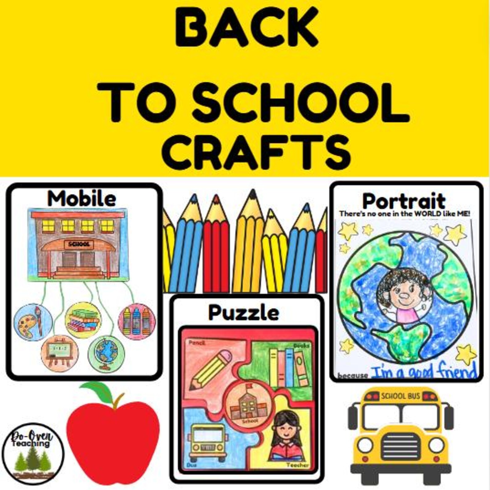 Back to School Simple Crafts No-prep Preschool and Kindergarten ...