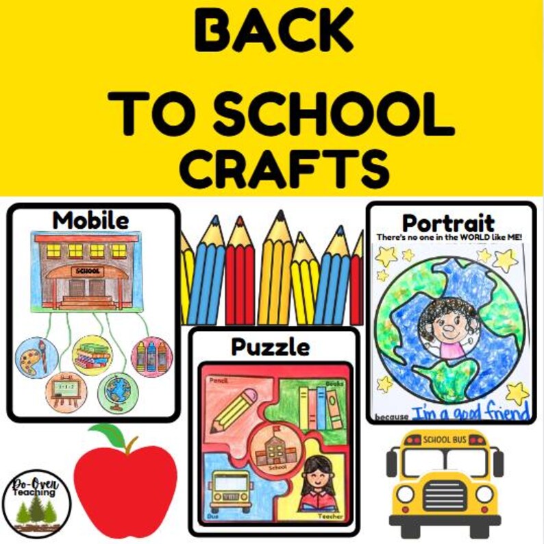 Back to School Simple Crafts No-prep Preschool and Kindergarten ...
