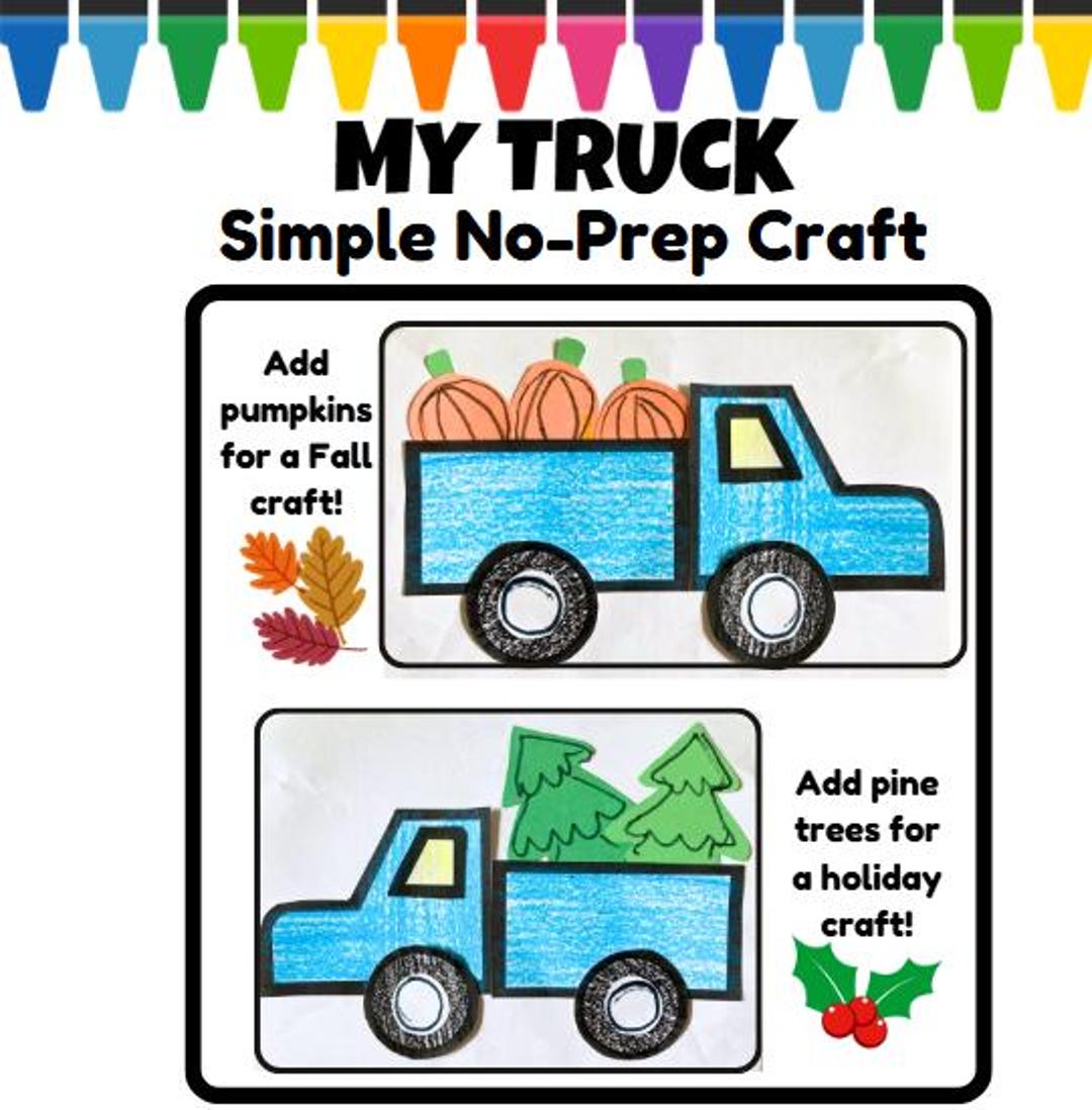 My Truck Transportation Cut and Paste Craft Plus Dot Marker and ...