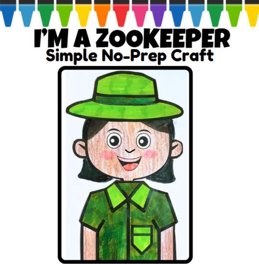 I'm A Zookeeper Craft and Bonus Coloring and Worksheet Pages Zoo Self ...
