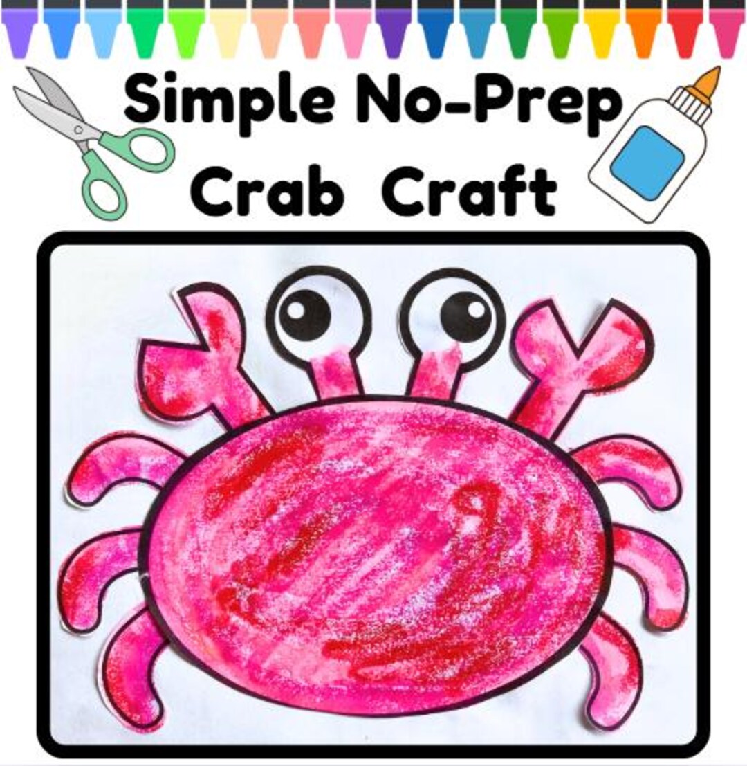Shape Crabs Cut and Paste Craft Plus Bonus Dot Marker and Coloring Page ...