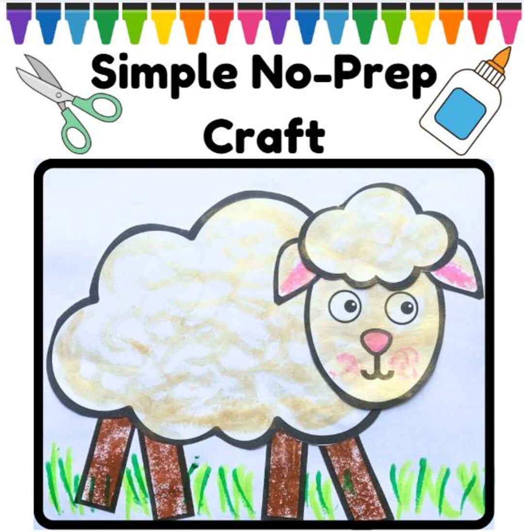 My Lamb Cut and Paste Craft Plus Dot Marker and Coloring Page No-prep ...