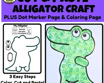 Cut and Paste Giraffe Head Simple Craft Plus Dot Marker and Coloring ...