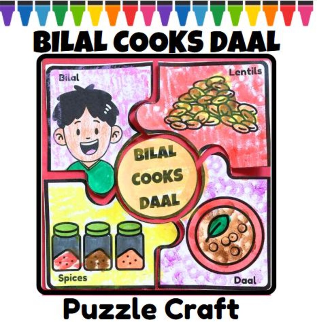 Bilal Cooks Daal Puzzle Craft No Prep Book Companion Plus Bonus Pages ...