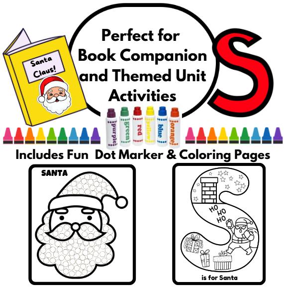 Cut and Paste Santa Simple Craft Plus Dot Marker and Coloring Page No ...