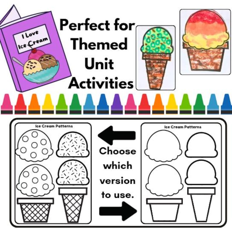 My Ice Cream Cones Cut and Paste Craft and Dot Marker Coloring and ...