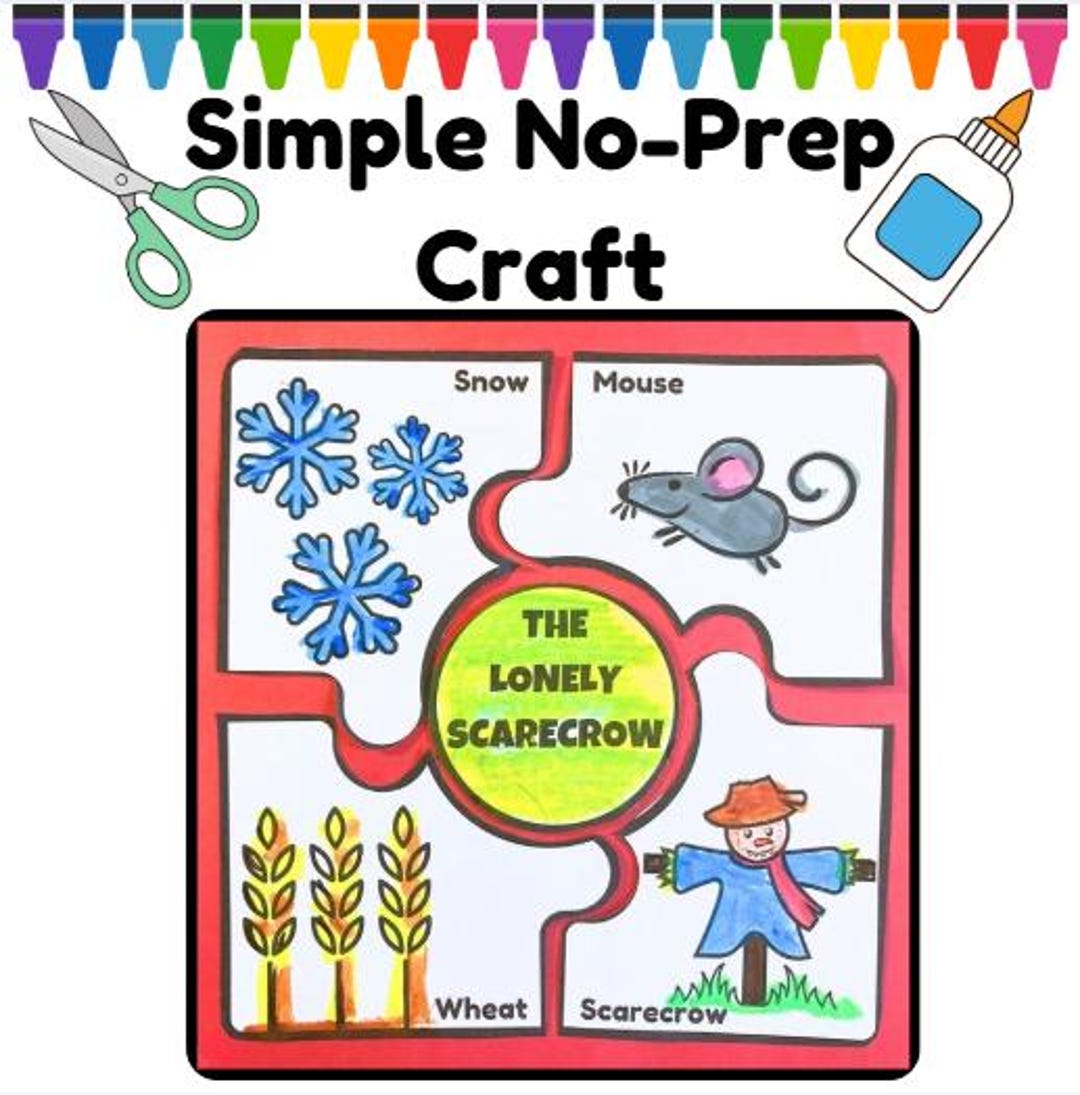 The Lonely Scarecrow Puzzle Craft Book Companion and Bonus Learning ...
