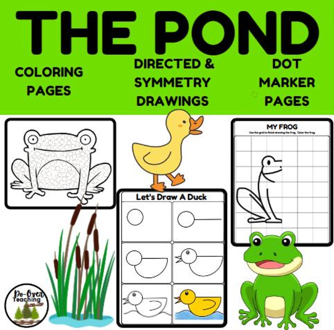 Pond Coloring and Dot Marker Pages Preschool Kindergarten Curriculum ...