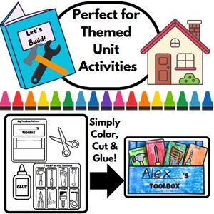 My Toolbox & Tools Pocket Craft Preschool Kindergarten Construction ...