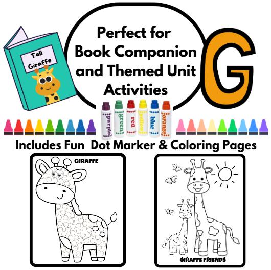 Cut and Paste Giraffe Head Simple Craft Plus Dot Marker and Coloring ...