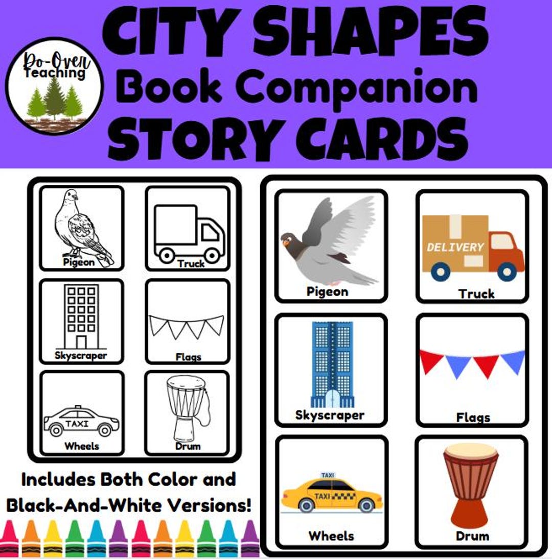 City Shapes Story Cards and No-prep Craft Book Companion - Etsy