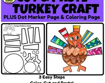 Cut and Paste Construction Worker Simple Craft Plus Dot Marker ...