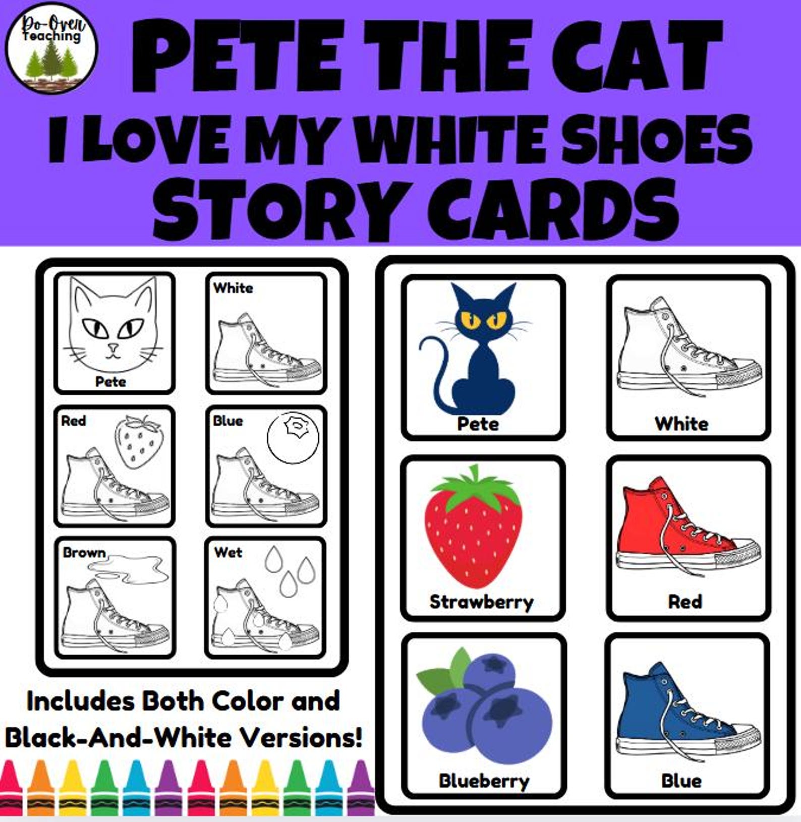 Pete the Cat, I Love My White Shoes Story Cards and No-prep Craft ...