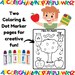 Apple Bingo Game Plus Coloring and Dot Marker Page for Preschool and ...