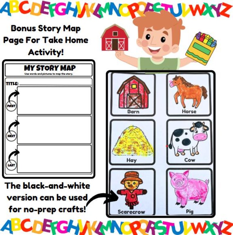 Big Red Barn Book Companion Story Cards & No-prep Craft Farm Animals - Etsy