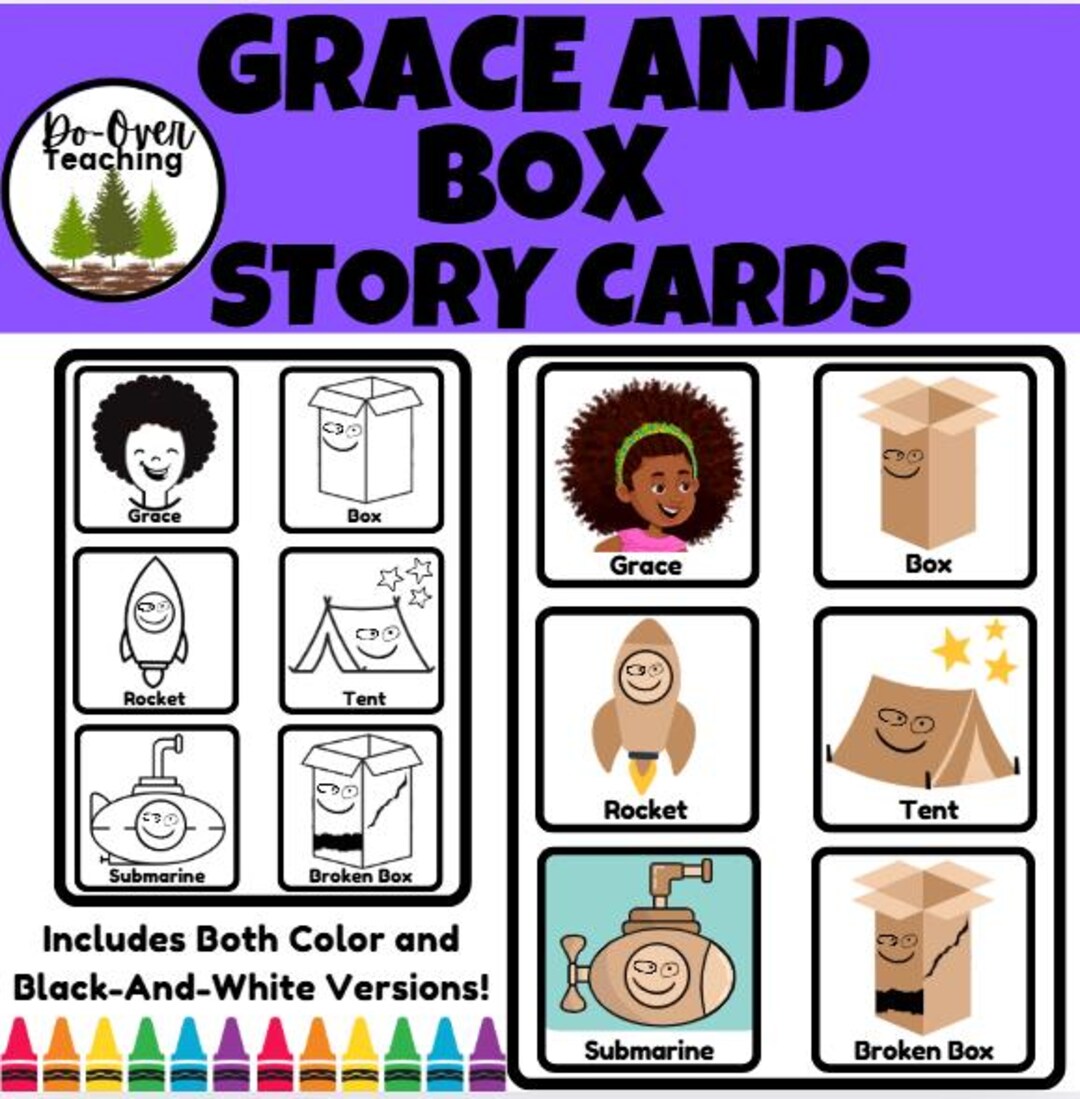 Grace and Box Story Cards & No-prep Craft Book Companion Activity - Etsy
