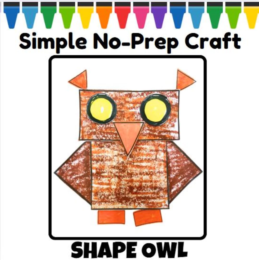Cut and Paste Shape Owl Craft Plus Dot Marker and Coloring Page Simple ...