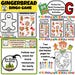 Gingerbread Christmas Winter Bingo Game Plus Coloring and Dot Marker ...