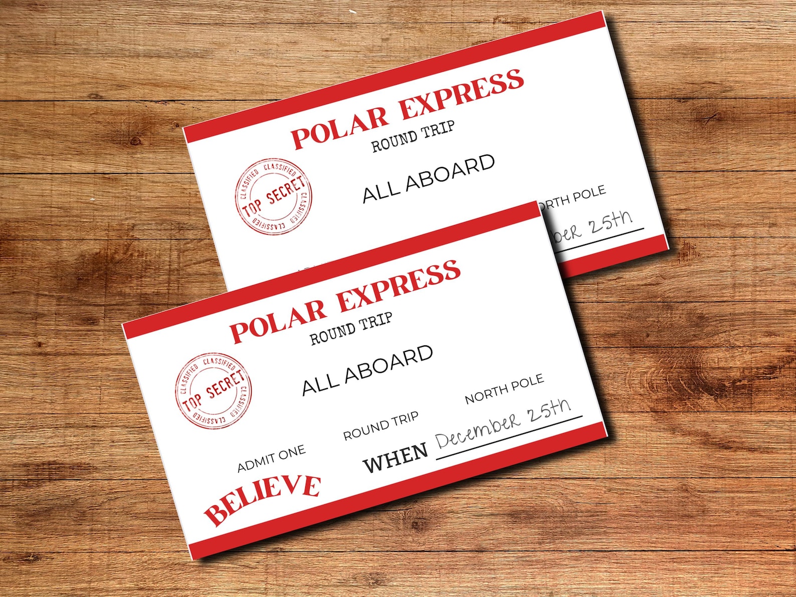 Polar Express Printable Ticket - Etsy