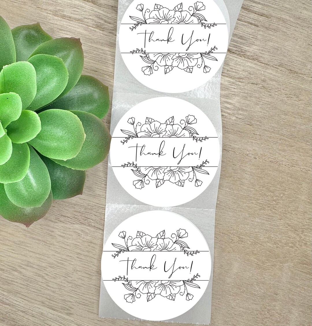Thank You Stickers, 2 Inch Stickers, Business Stickers, Custom Business ...