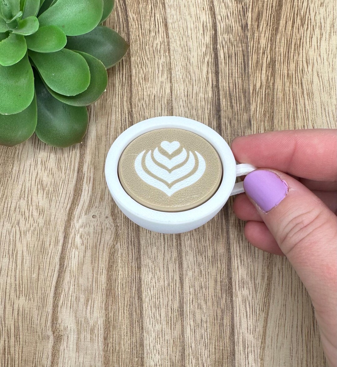 Latte Coffee Cup Clicker | Keyboard Fidget | Click Fidget | 3D Printed ...