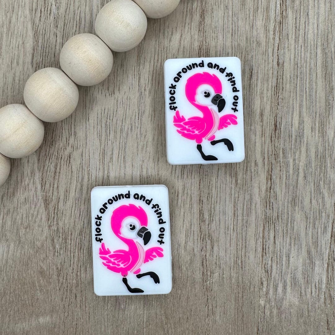 Flamingo Flock Around Silicone Focal Beads - Etsy