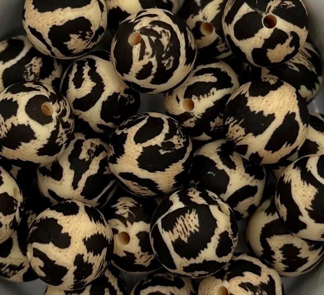 OG Cheetah 15mm Round Silicone Beads - Etsy