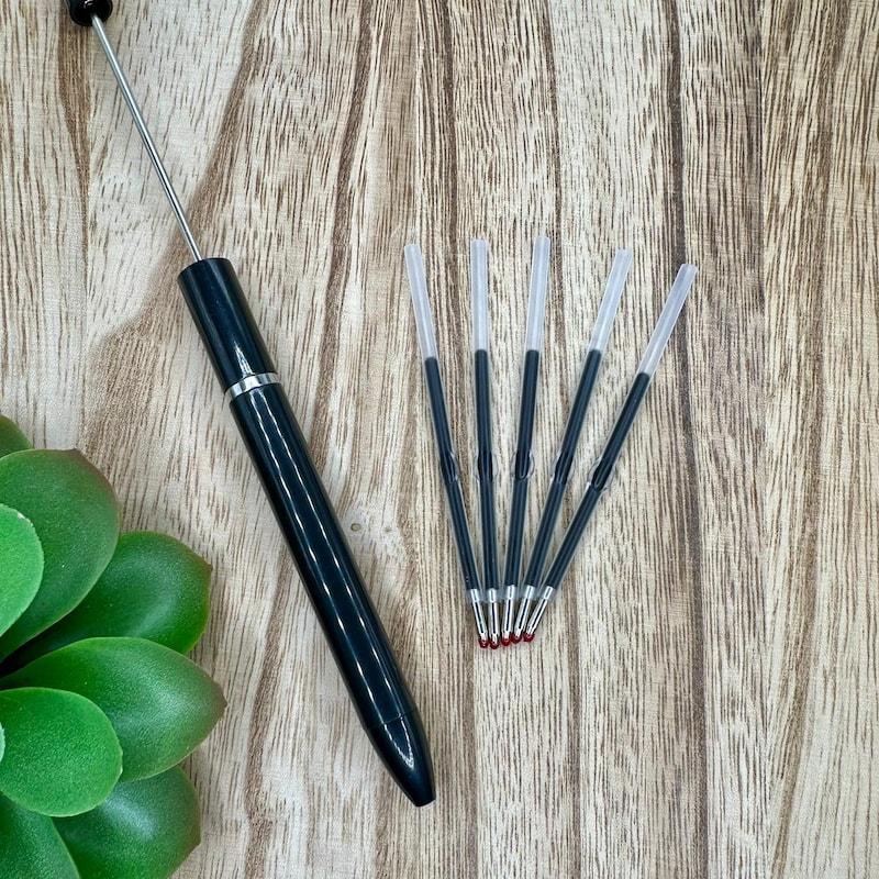 Blue and Black Beads Long - Etsy