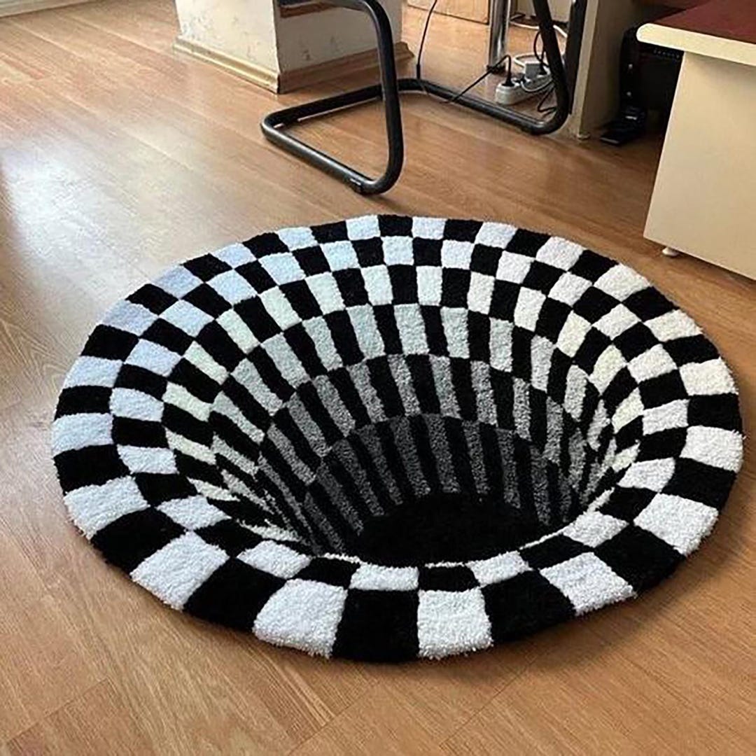 3D Optical Illusion Rug – Stunning Visual Trick for Modern Home Décor ...