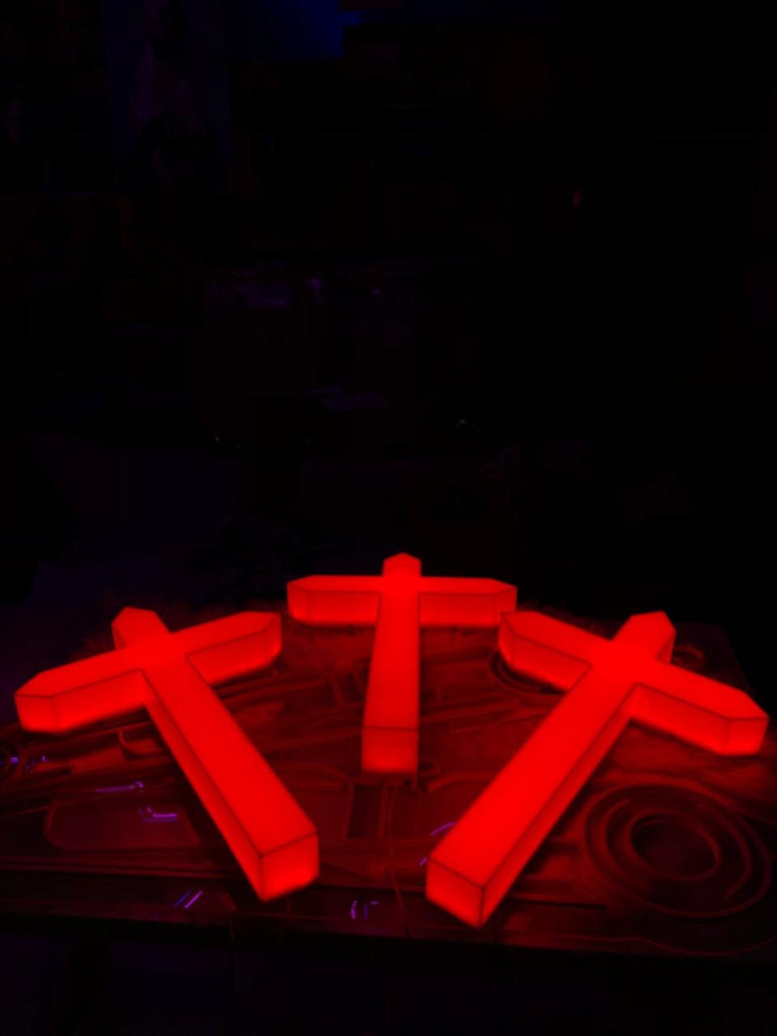 Handmade Cross Sign Light Weeknd Gifts Hollywood Gifts Weekend Vibes ...