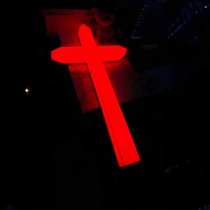 Handmade Cross Sign Light Weeknd Gifts Hollywood Gifts Weekend Vibes ...