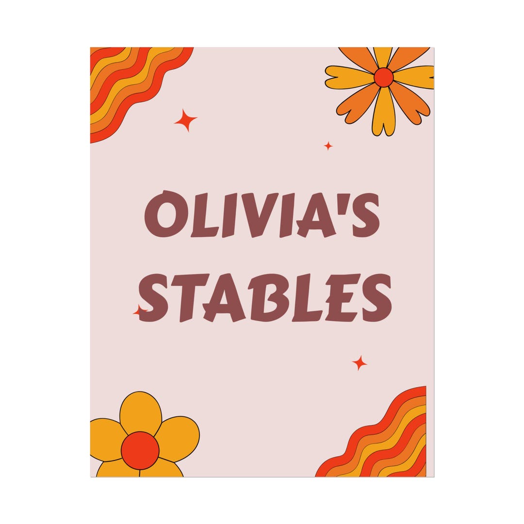 Boho Hobby Horse Rolled Posters - Personalized Stables Art for Hobby ...