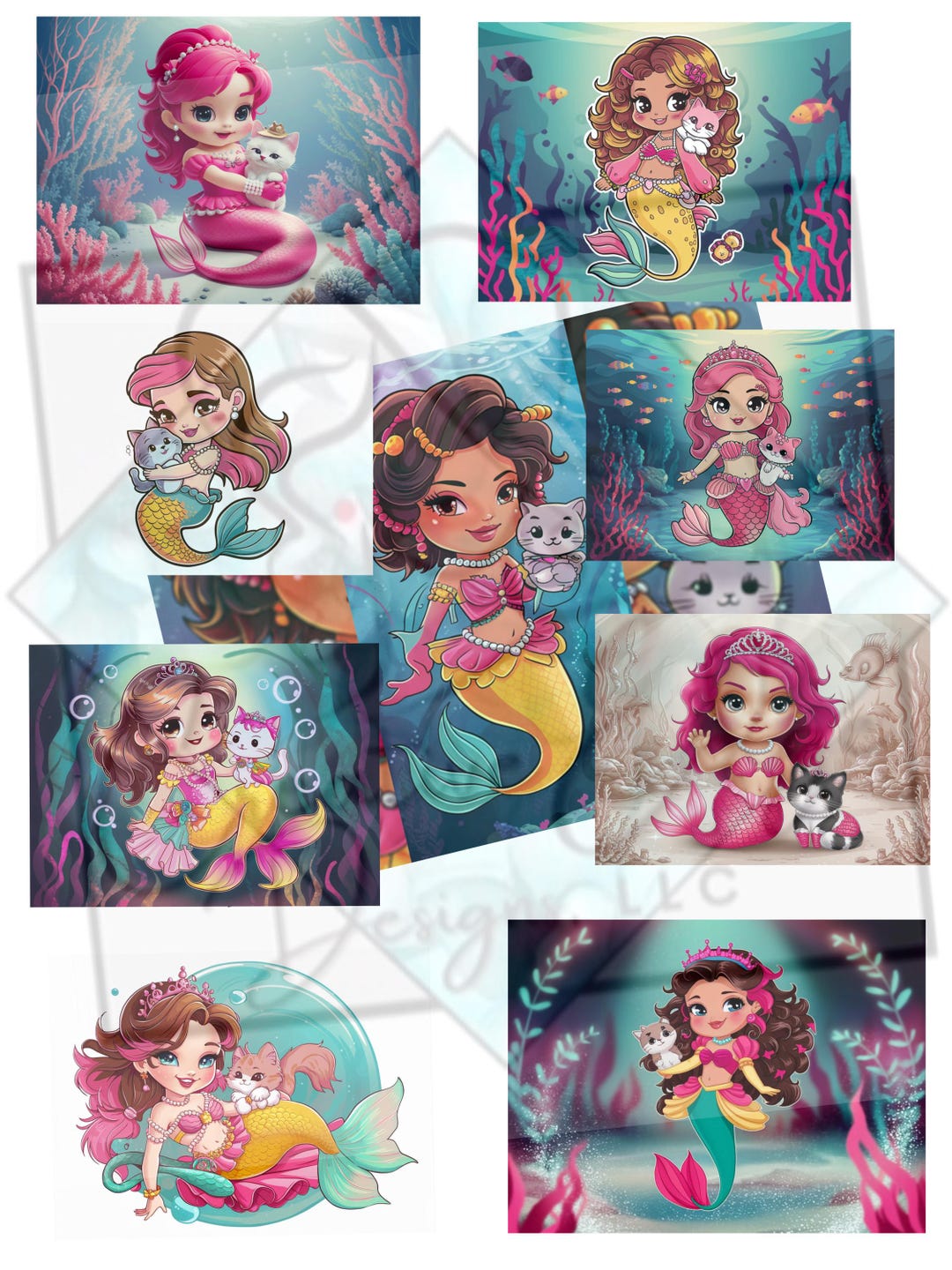 Mermaid DIGITAL BUNDLE - Etsy