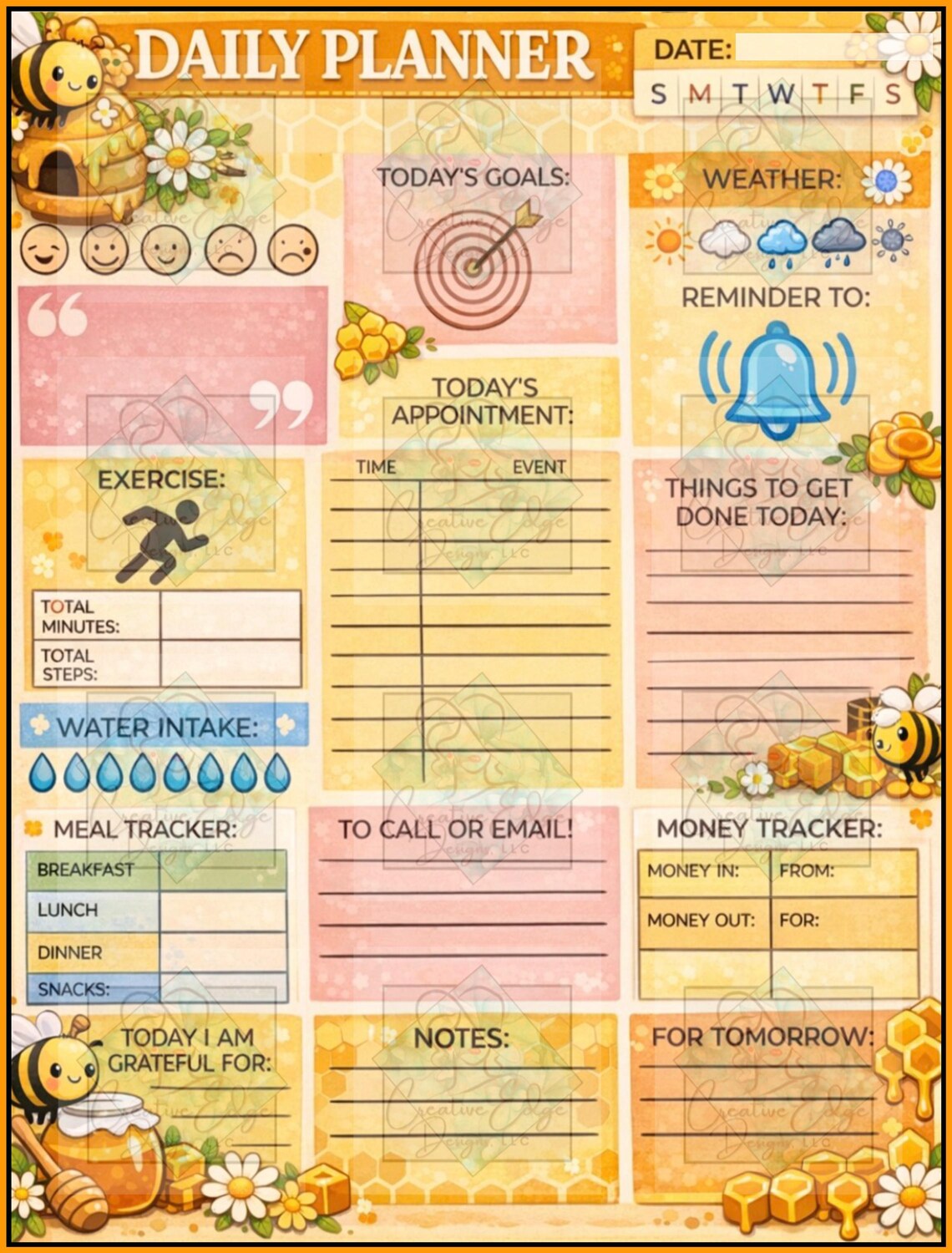 Detailed Daily Planner Laminated (re-usable) (pick Your Theme) - Etsy
