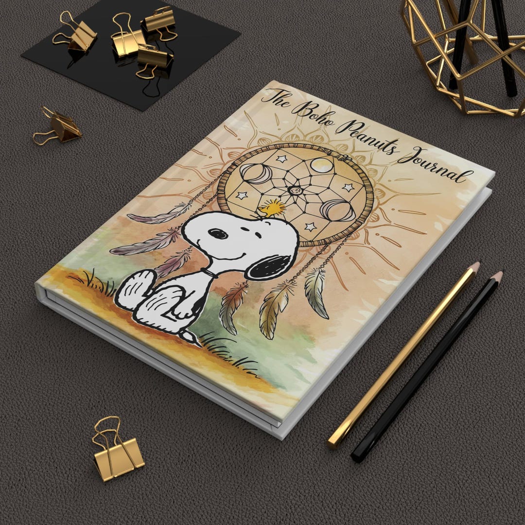 Boho Peanuts Journal, Cute Snoopy Notebook, Dreamcatcher Diary for Kids ...