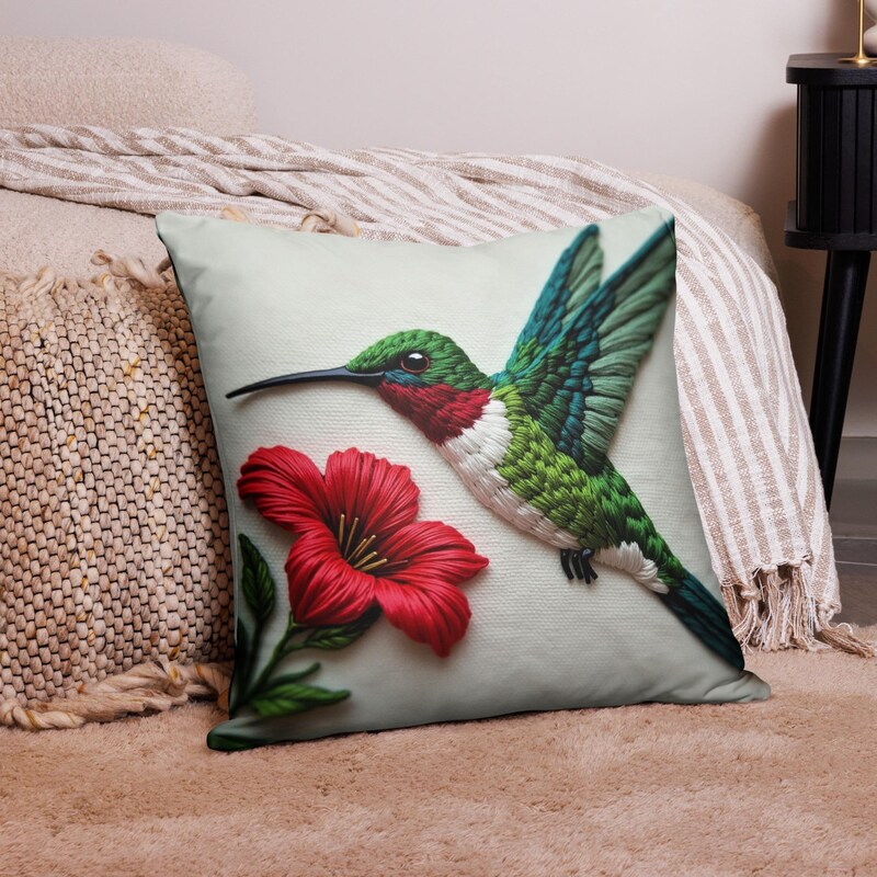 Hummingbird Pillow - Etsy