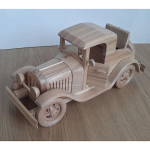 Handmade Retro Car Model, Wooden Car, Ford Coupe 1929, Collectible Car ...