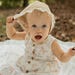Baby Cotton Ruffled Bonnet, Toddler Sunbonnet, Cottage Core Baby Bonnet ...