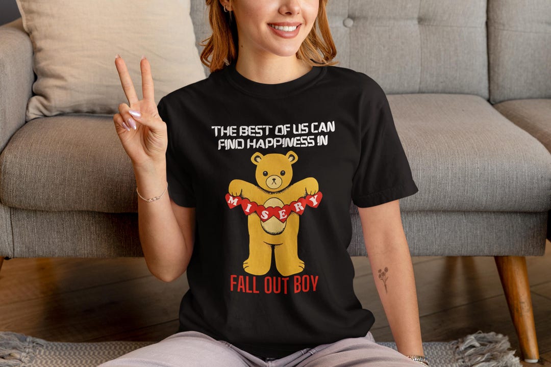 Fall Out Boy Misery Bear Shirt Funny Shirts Unisex Tee - Etsy
