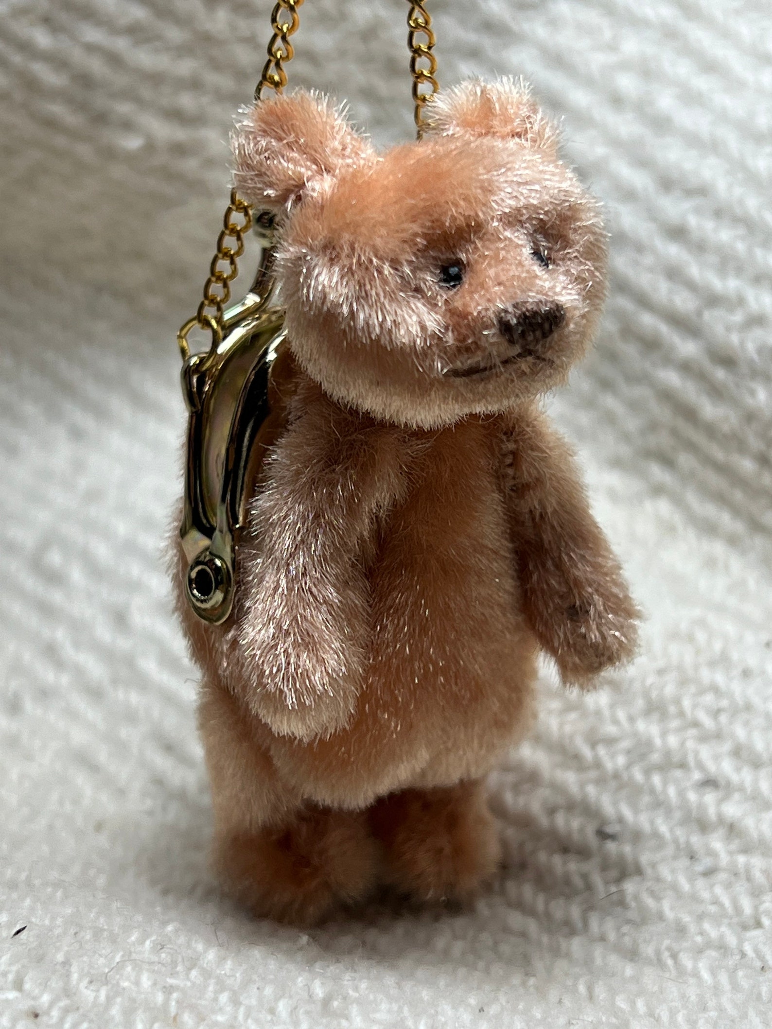 Miniature Hand Sewn 2-1/2in PEACH Upholstery Fabric Teddy Bear | Etsy