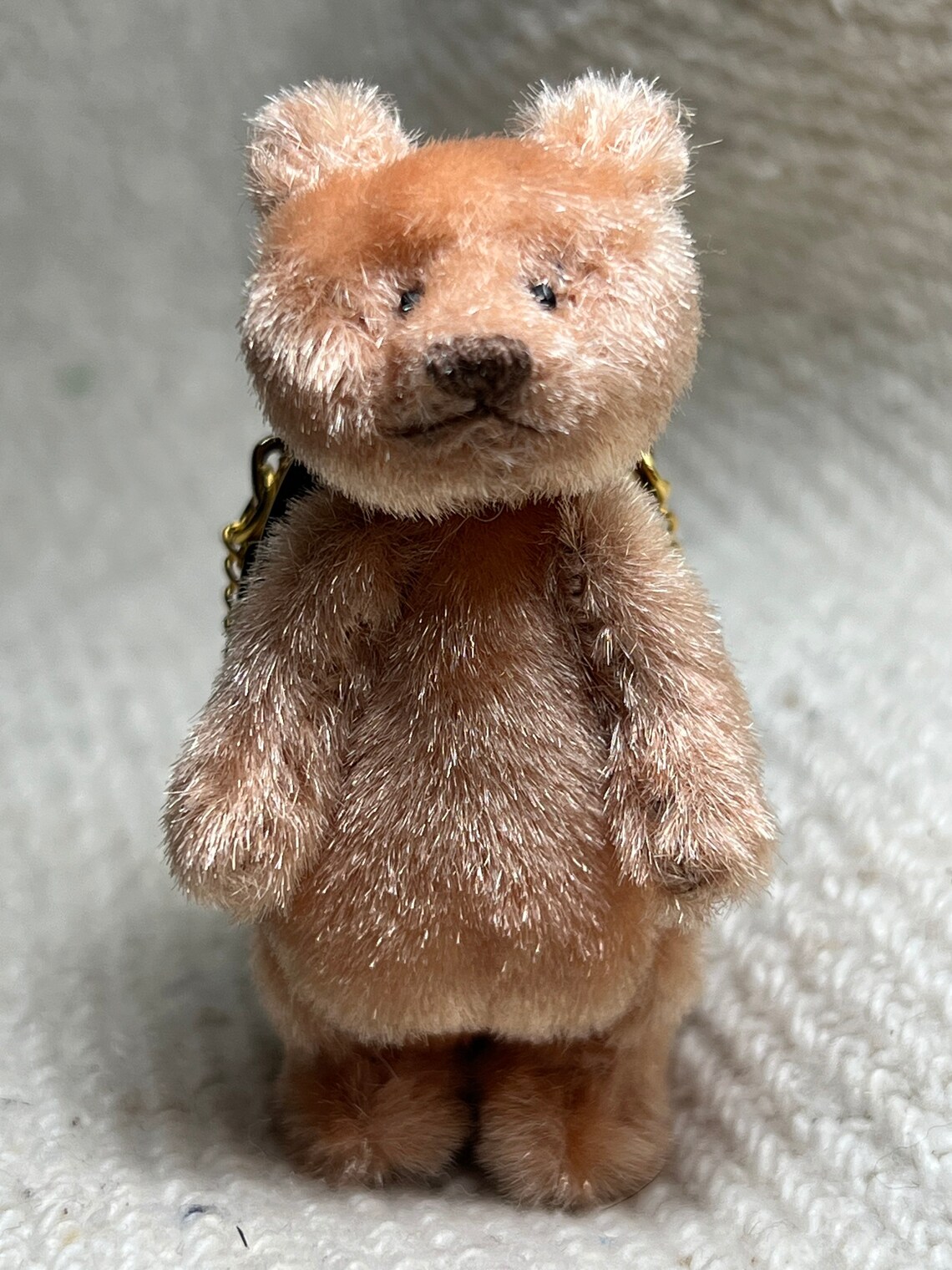 Miniature Hand Sewn 2-1/2in PEACH Upholstery Fabric Teddy Bear | Etsy