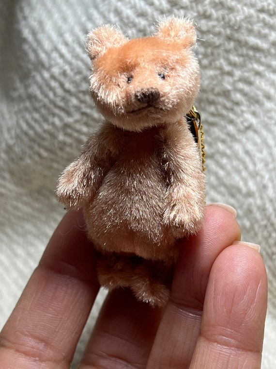 Miniature Hand Sewn 2-1/2in PEACH Upholstery Fabric Teddy Bear | Etsy