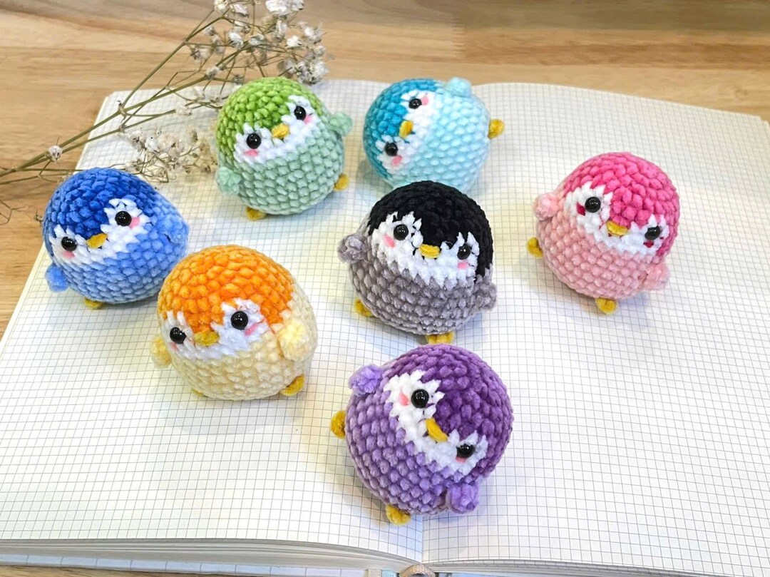 Cute Penguin Crochet Keychain, Crochet Keyring, Handmade Keychain ...