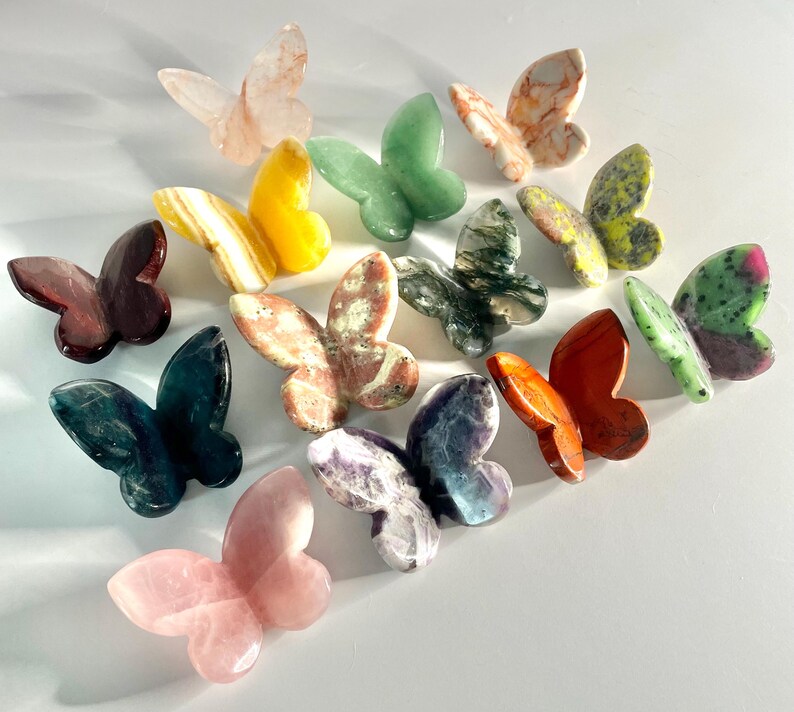 Crystal Butterfly Carving: Hand-carved Gemstone Figurine for Crystal ...