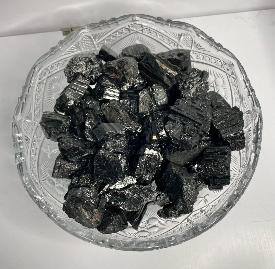 Raw Black Tourmaline Crystal: Premium Uruguayan Stone for EMF Shielding ...