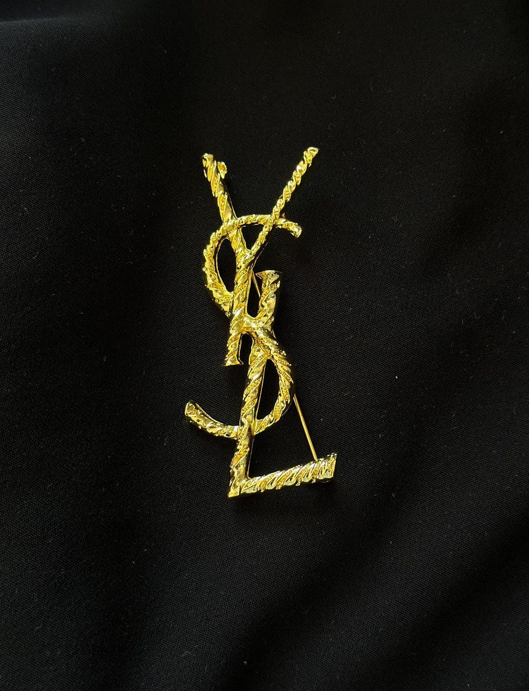 Yves Saint Laurent Golden YSL Vintage Woven Gold Brooch Pin VTG ...